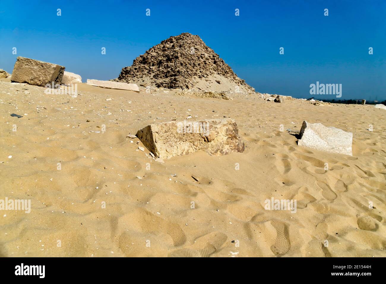 Pyramid of Sahure in the Pyramid complex of Abusir Stock Photo - Alamy
