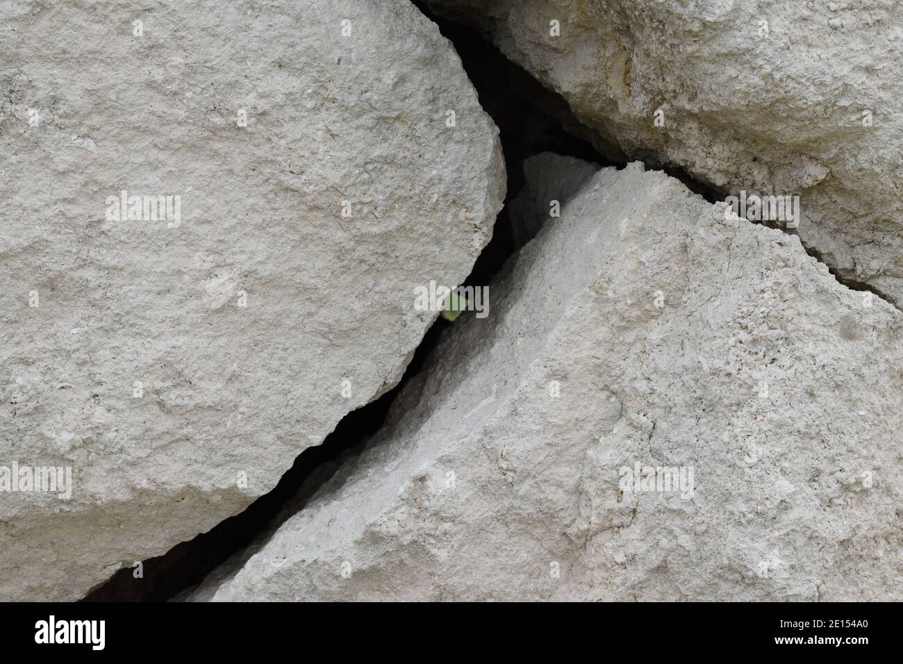 Large Boulder Split into Three Parts in an Abandoned Quarry on the Isle ...