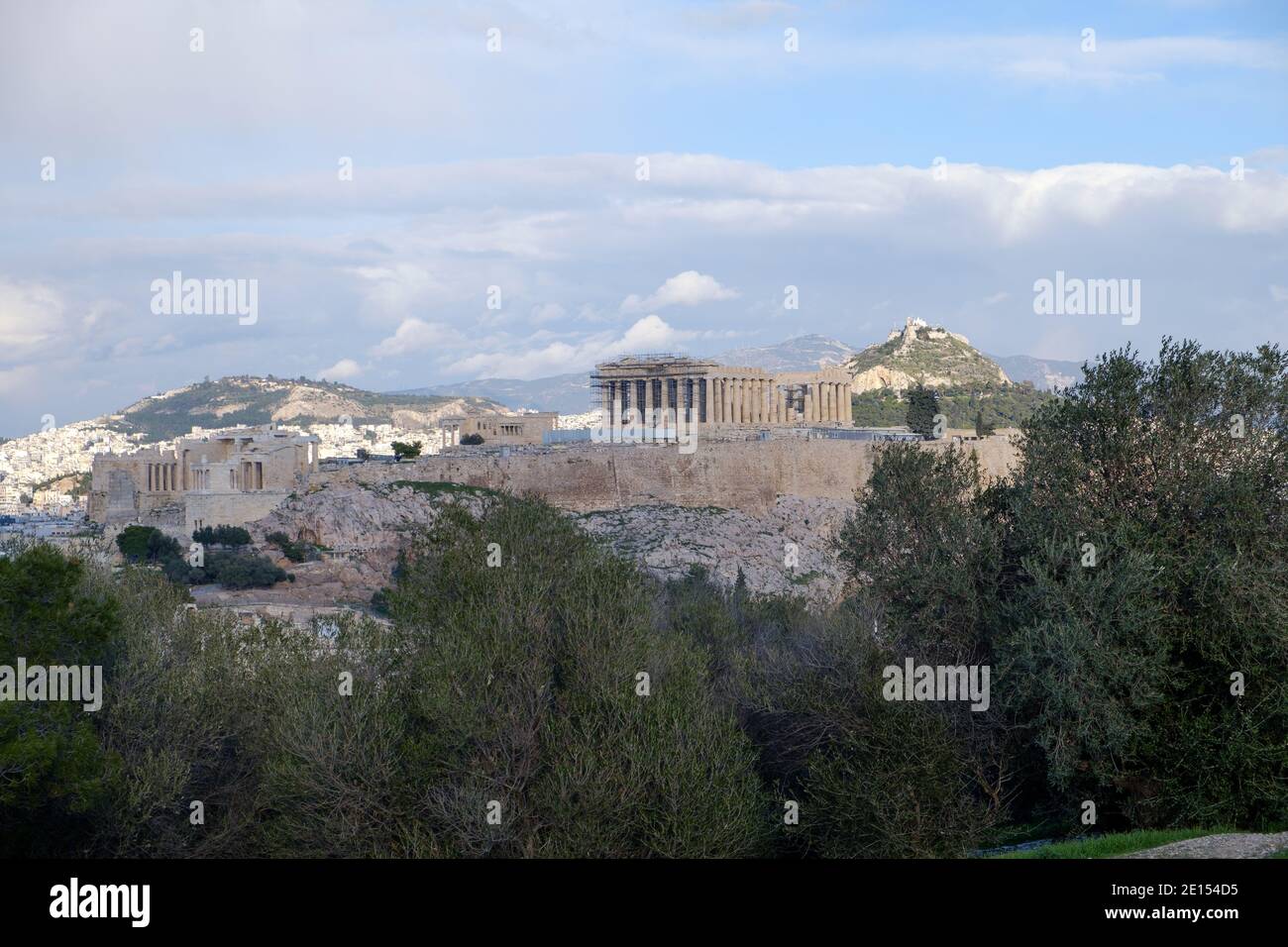 Athens - December 2019: view of the Acropolis Stock Photo - Alamy