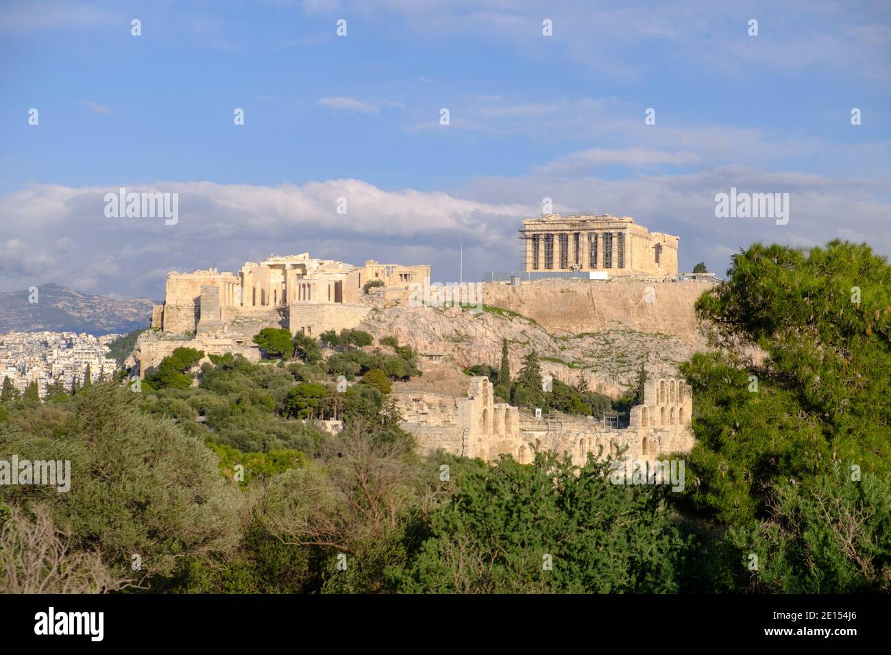 Athens - December 2019: view of the Acropolis Stock Photo - Alamy