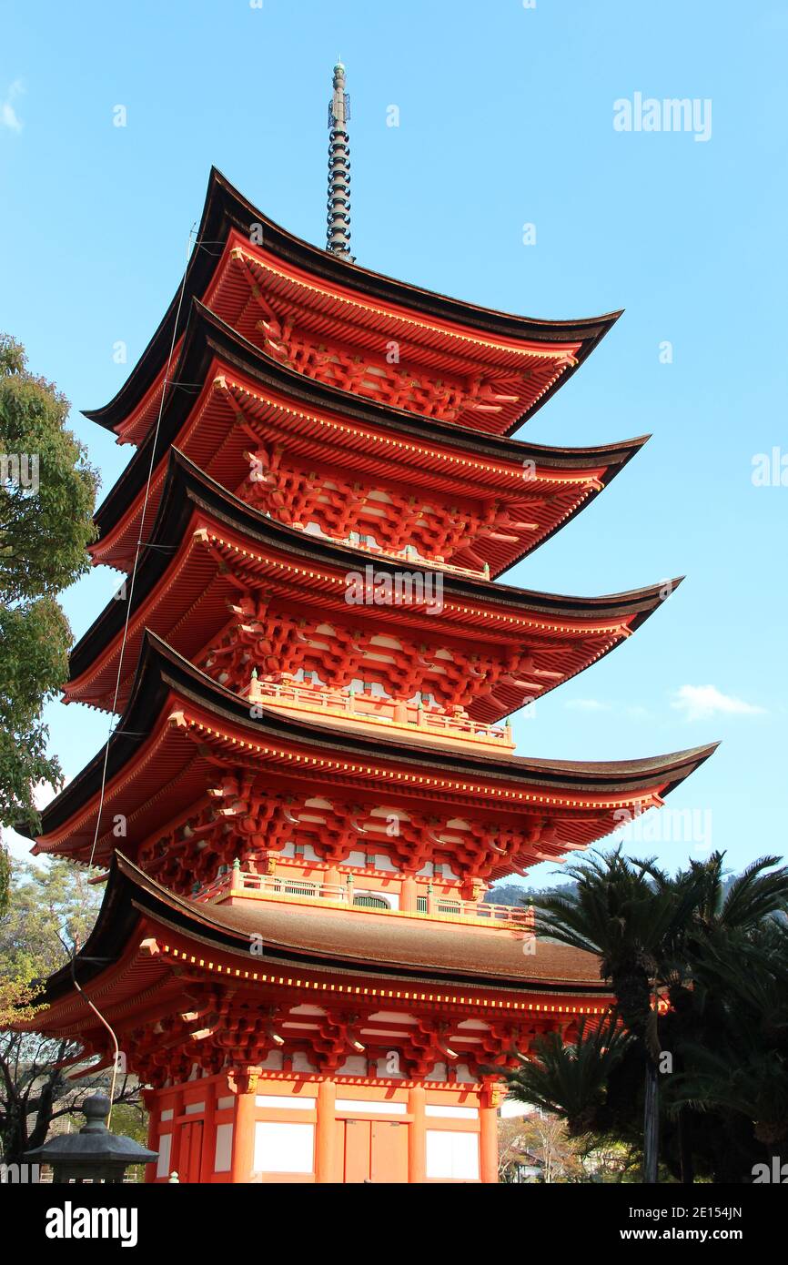 goju-no-to pagoda in miyajima in japan Stock Photo - Alamy