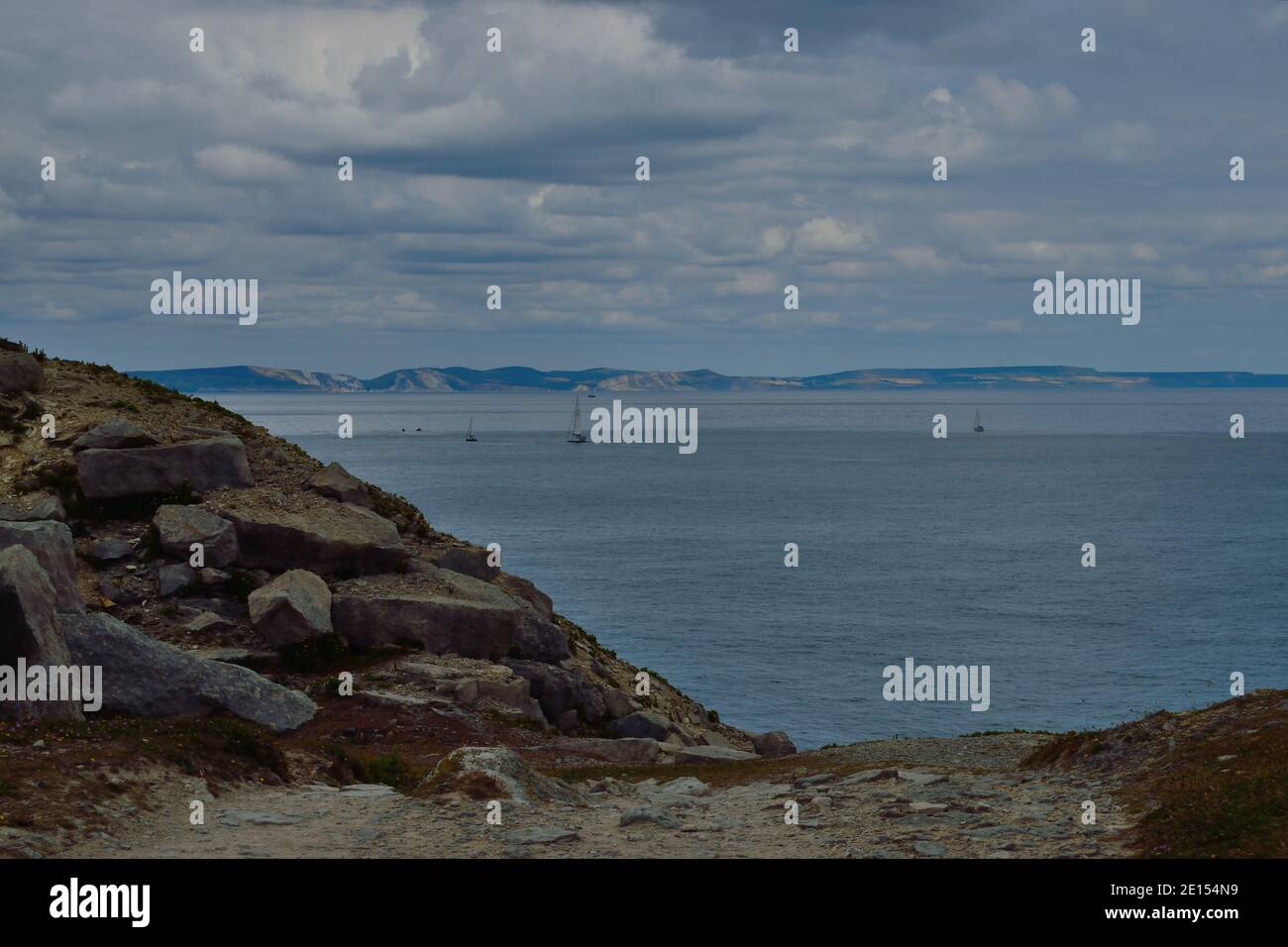 View from the Isle of Portland, Dorset Stock Photo - Alamy