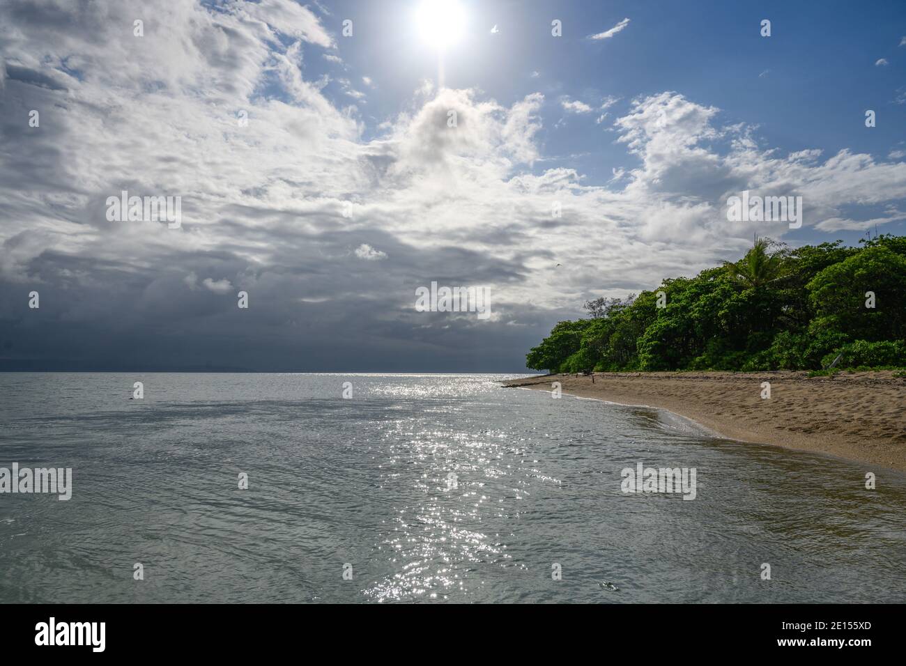 Scenic view of the beach, Low Island, Port Douglas, Queensland ...