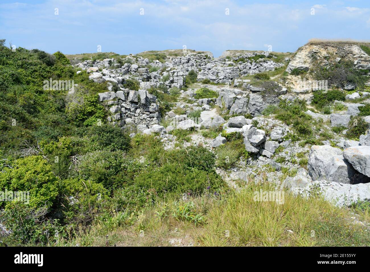 View of Tout Quarry Sculpture Park and Nature Reserve on the Isle of ...
