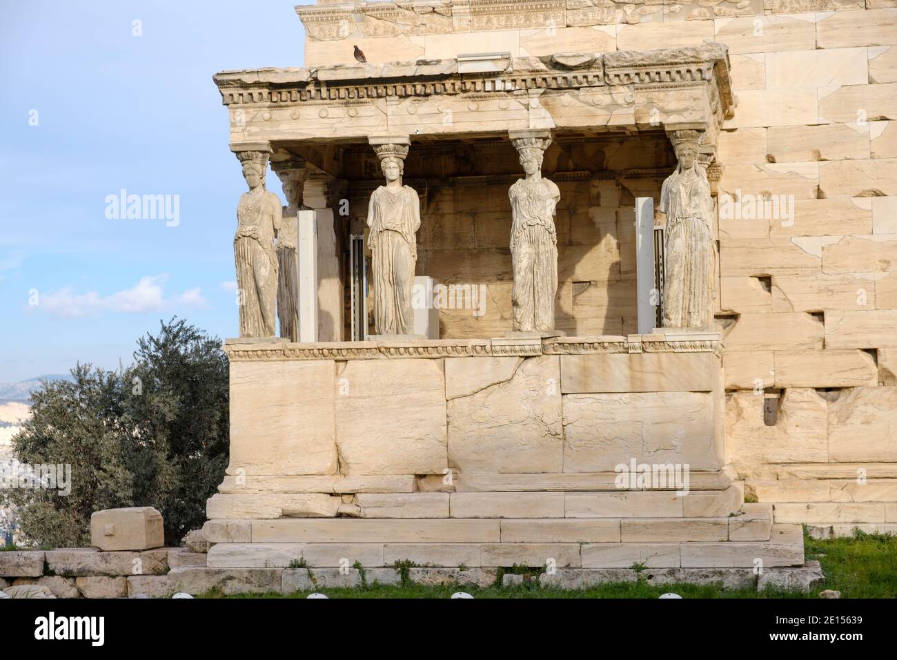 Athens - December 2019: view of Old Temple of Athena Stock Photo - Alamy
