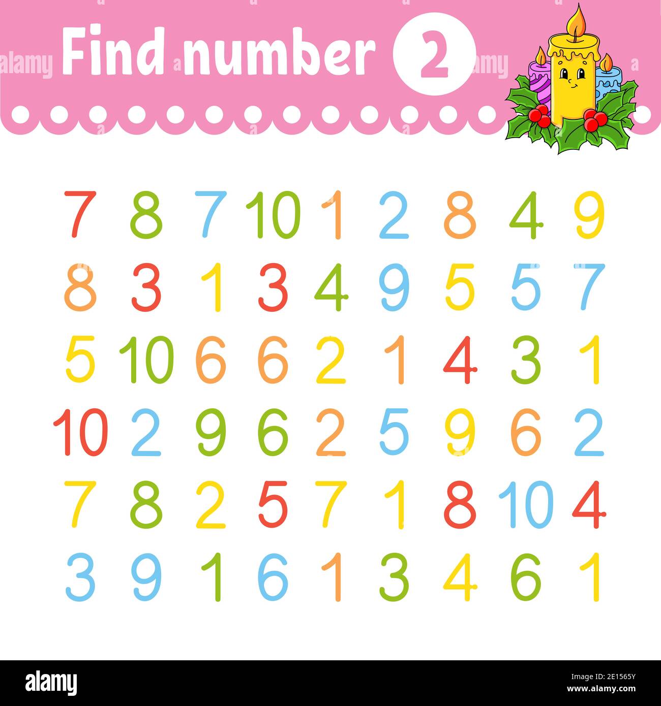 Number matching Stock Vector Images - Alamy