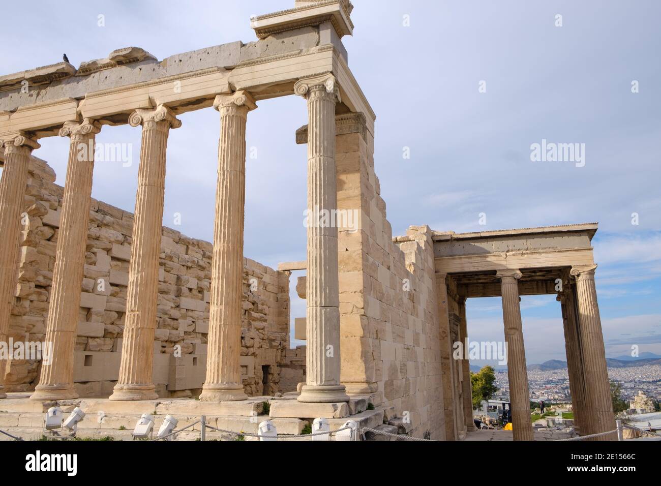 Athens - December 2019: view of Old Temple of Athena Stock Photo - Alamy