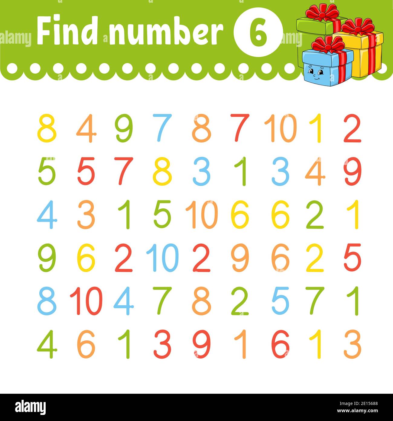Find number. Education developing worksheet. Activity page with ...