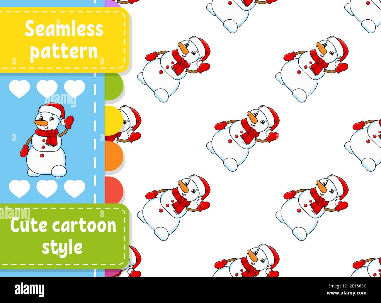 Snowman fabric on white Stock Vector Images - Alamy