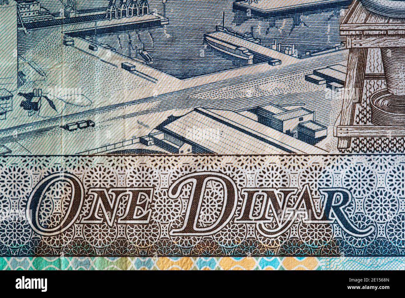 Closeup of 1 Kuwaiti dinar banknote Stock Photo - Alamy