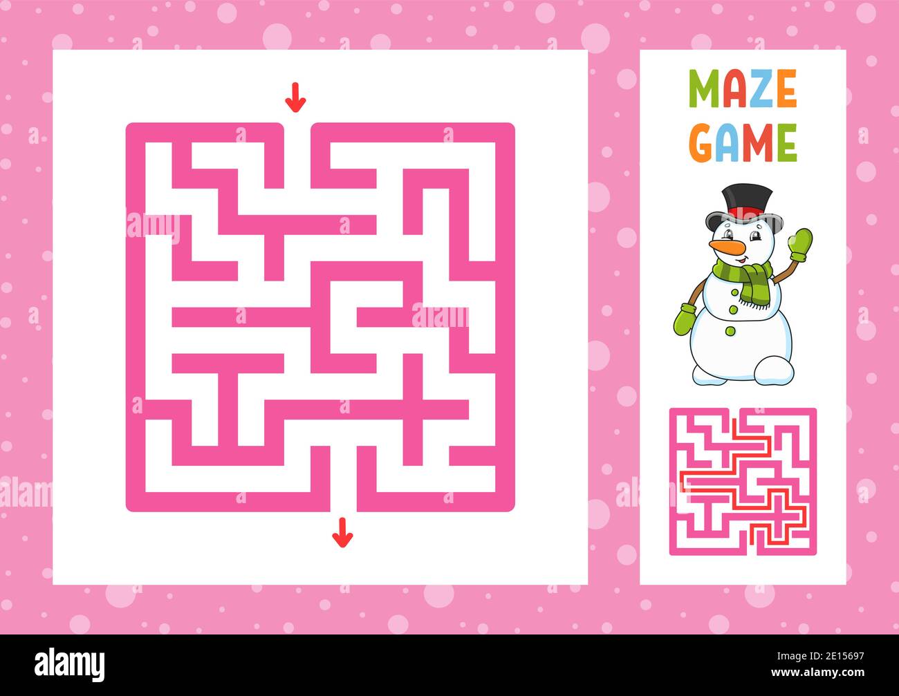 Funny maze. Game for kids. Puzzle for children. Happy character ...