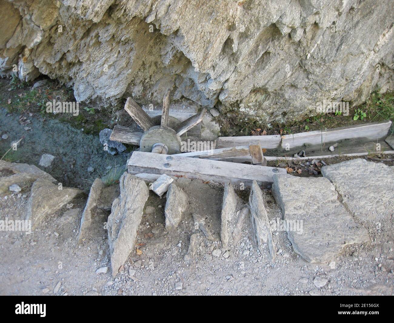 Traditional water system in the Swiss alps Stock Photo - Alamy