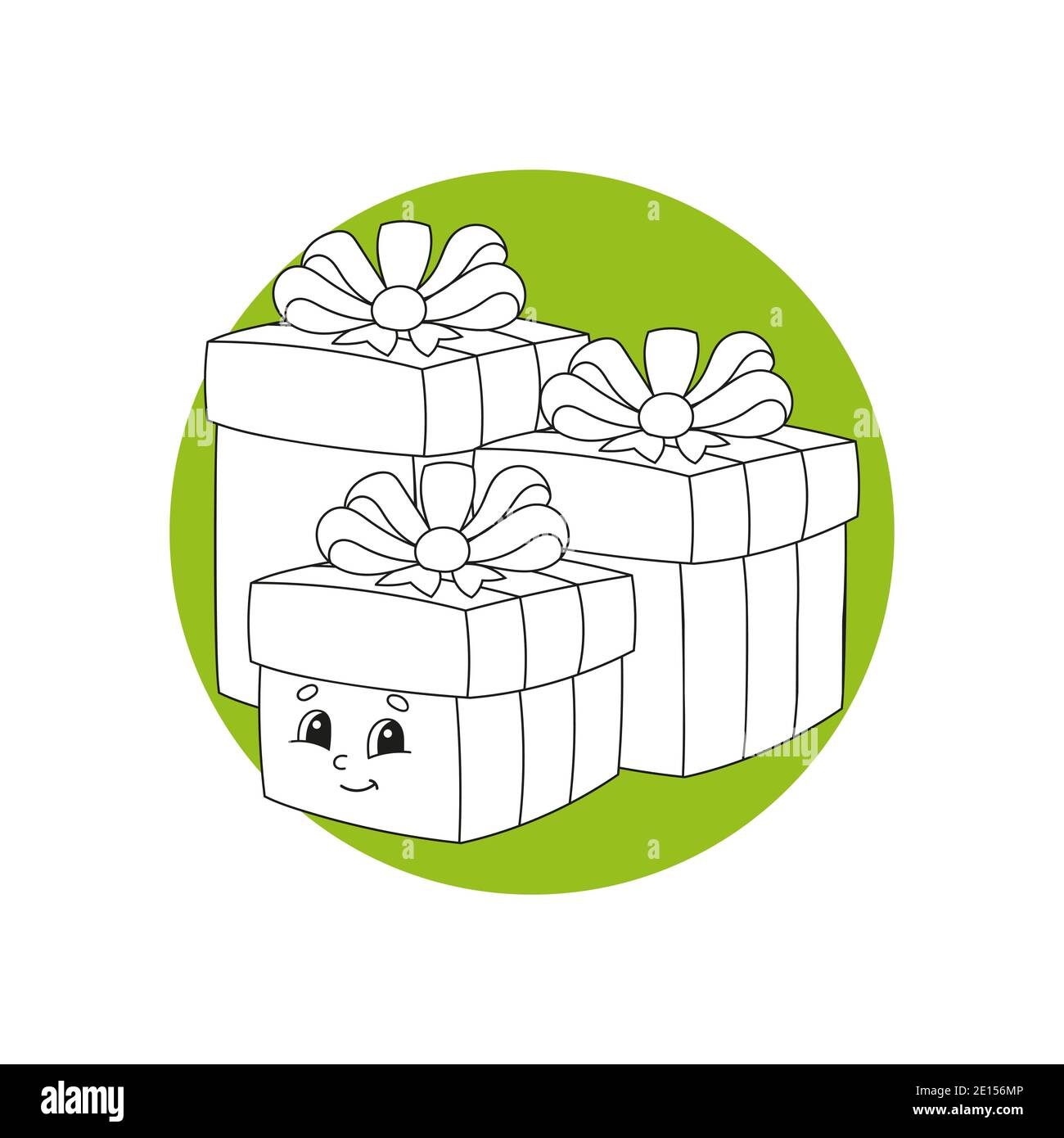 Gifts boxes white black Stock Vector Images - Alamy
