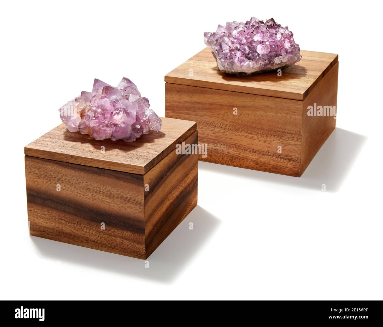 amethyst wood box set by RabLabs photographed on a white background ...