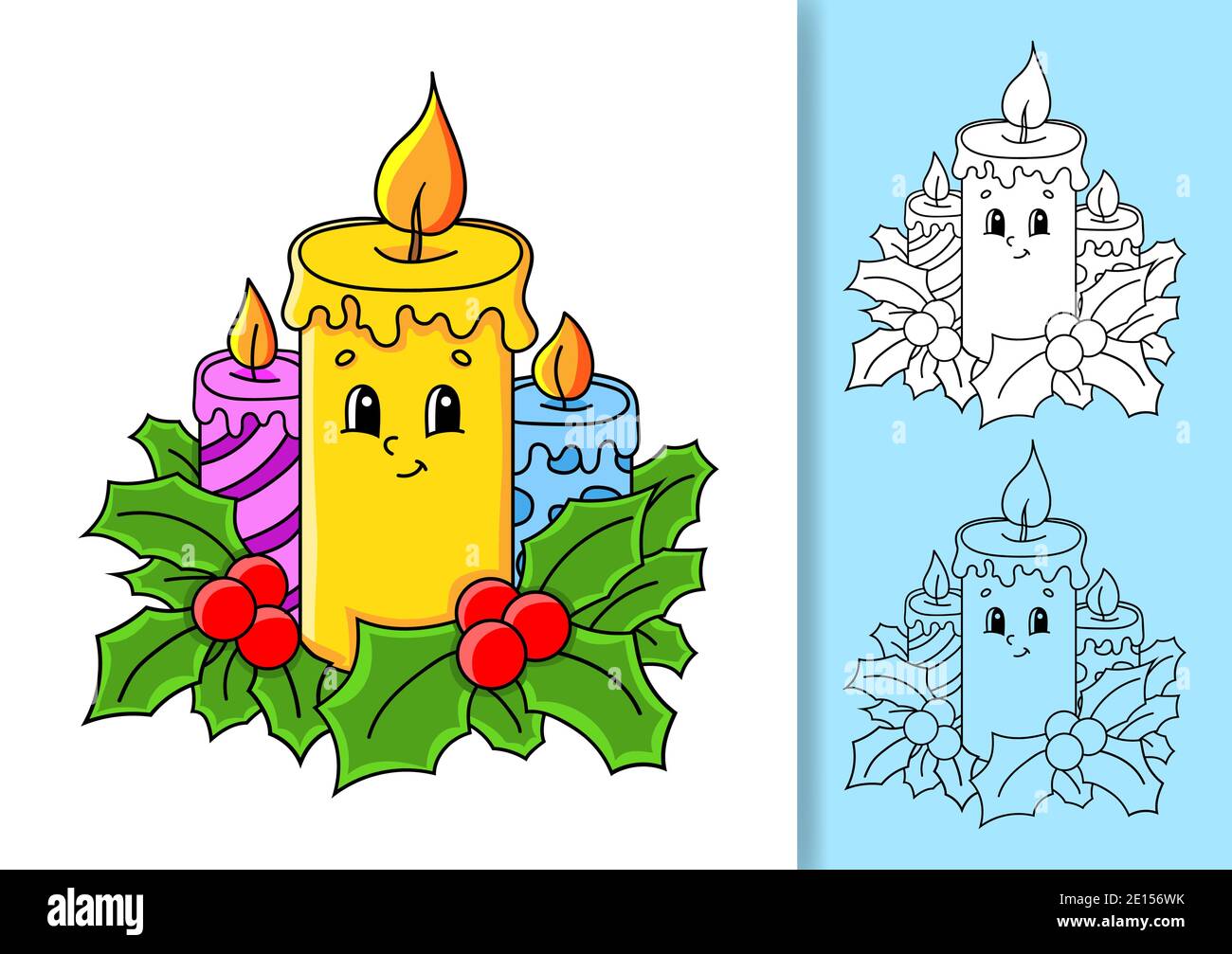 Candle outline sticker on Stock Vector Images - Alamy
