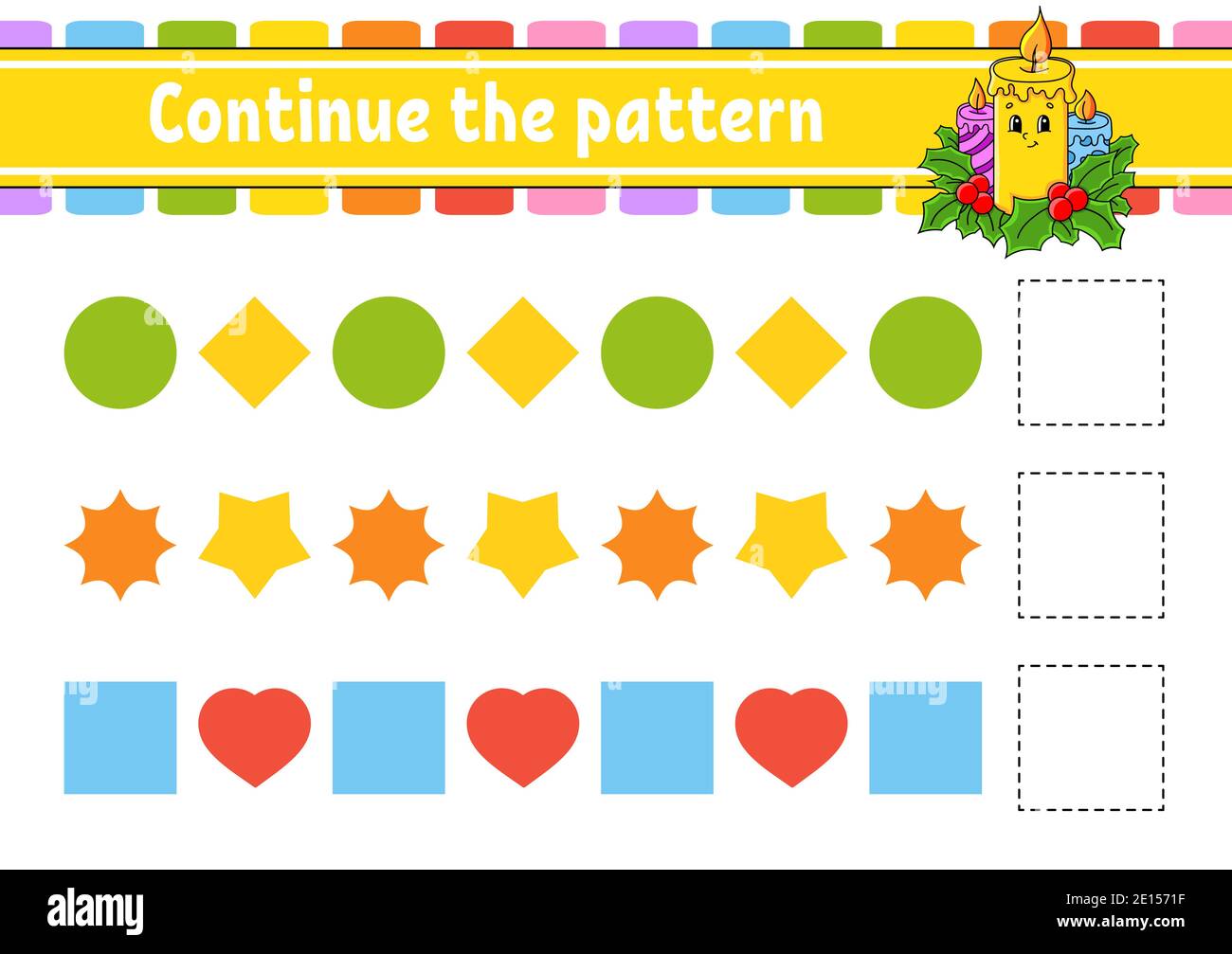 Continue the pattern. Education developing worksheet. Game for kids ...
