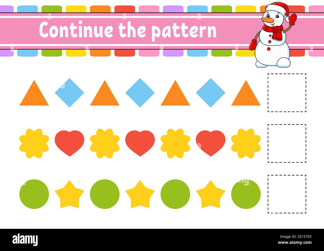 Continue the pattern. Education developing worksheet. Game for kids ...