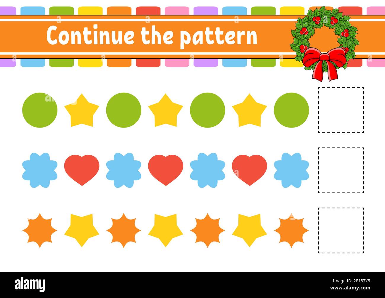 Continue the pattern. Education developing worksheet. Game for kids ...