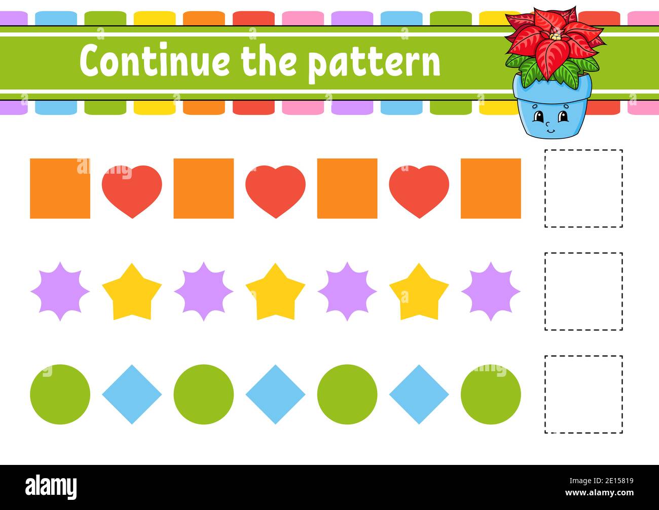Continue the pattern. Education developing worksheet. Game for kids ...
