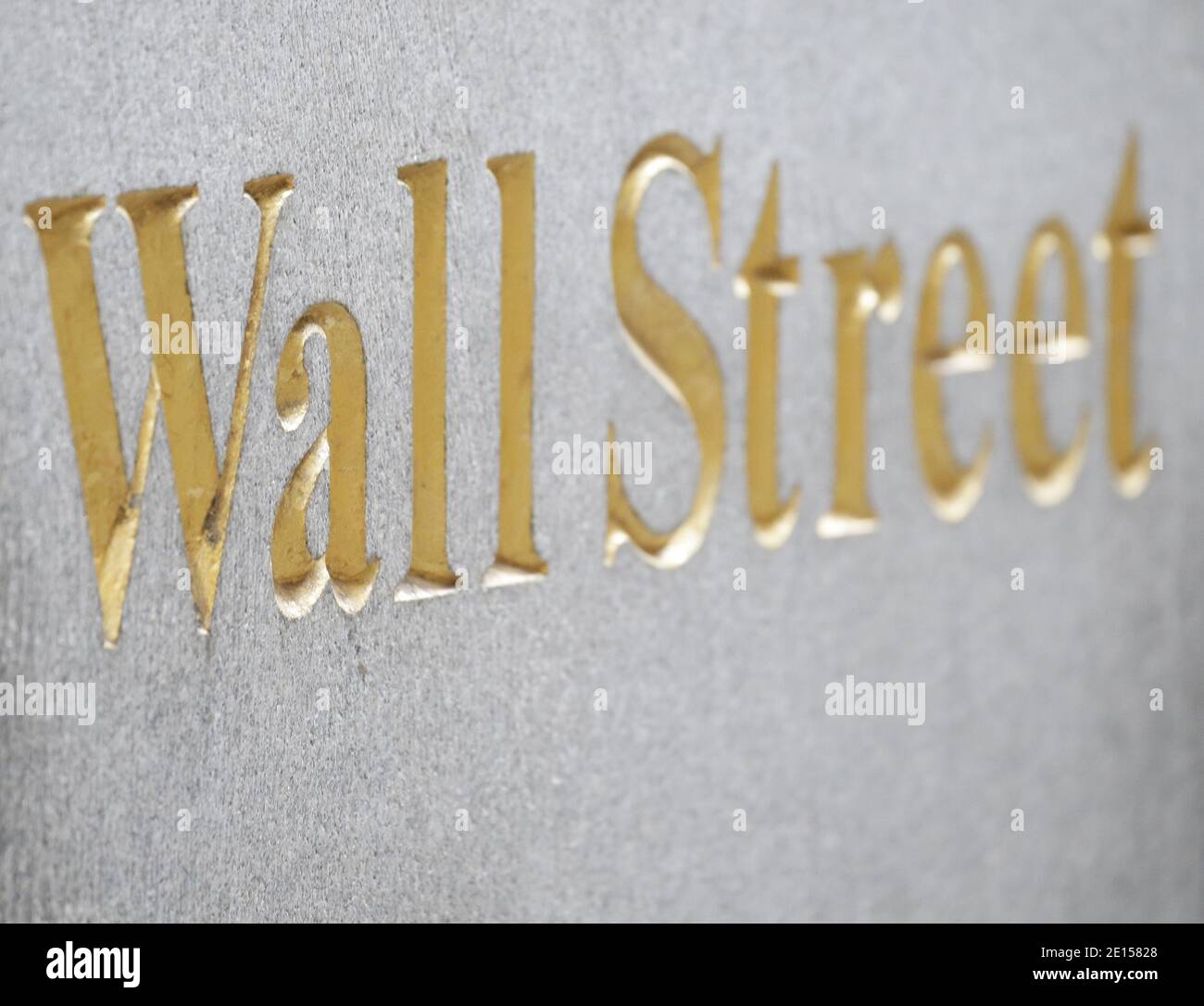 New York, United States. 04th Jan, 2021. A sign for Wall Street is on a ...