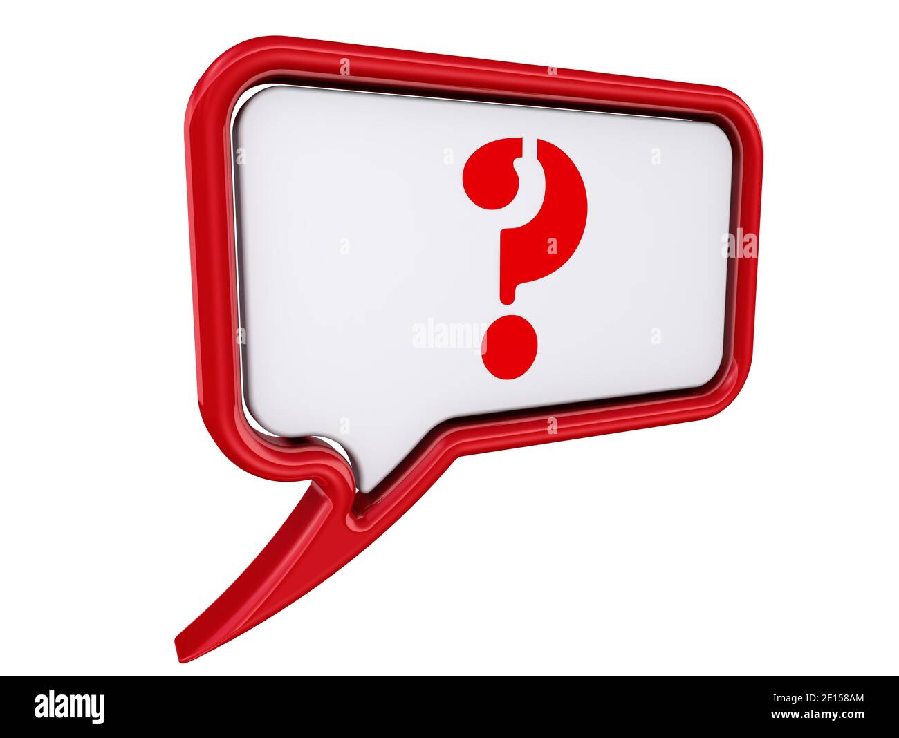Question mark on speech bubbles. One red speech bubble with question ...