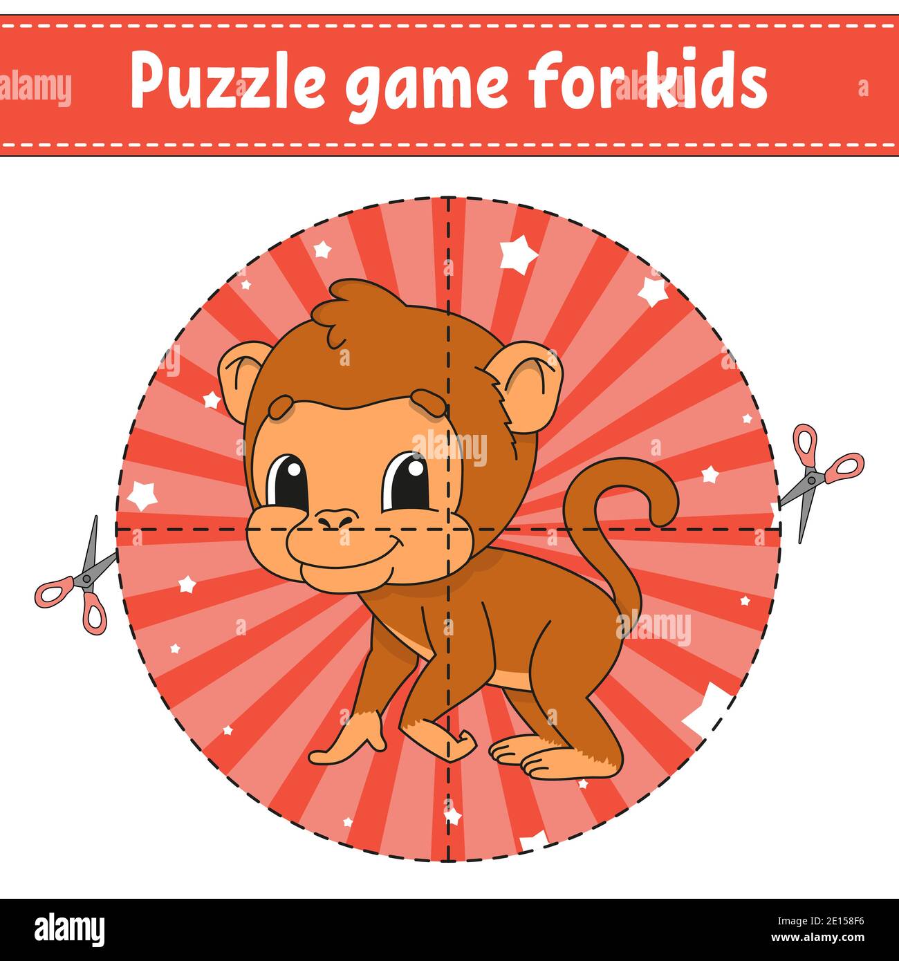 Cut and play. Logic puzzle for kids. Education developing worksheet ...