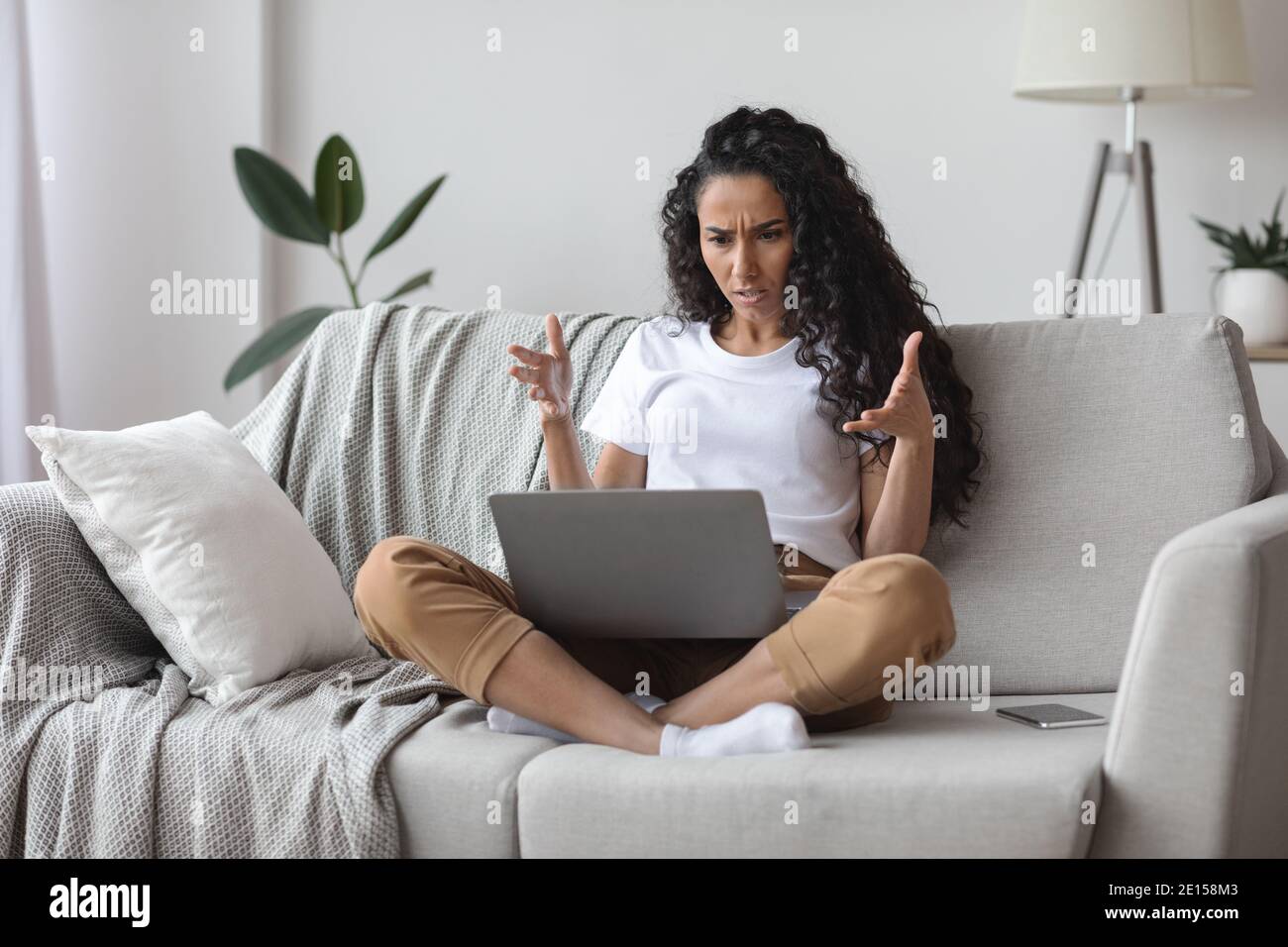 Laptop adult angry hi-res stock photography and images - Alamy