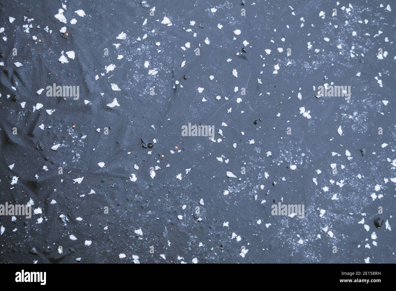ice on a frozen pond - close up view, ice texture Stock Photo - Alamy