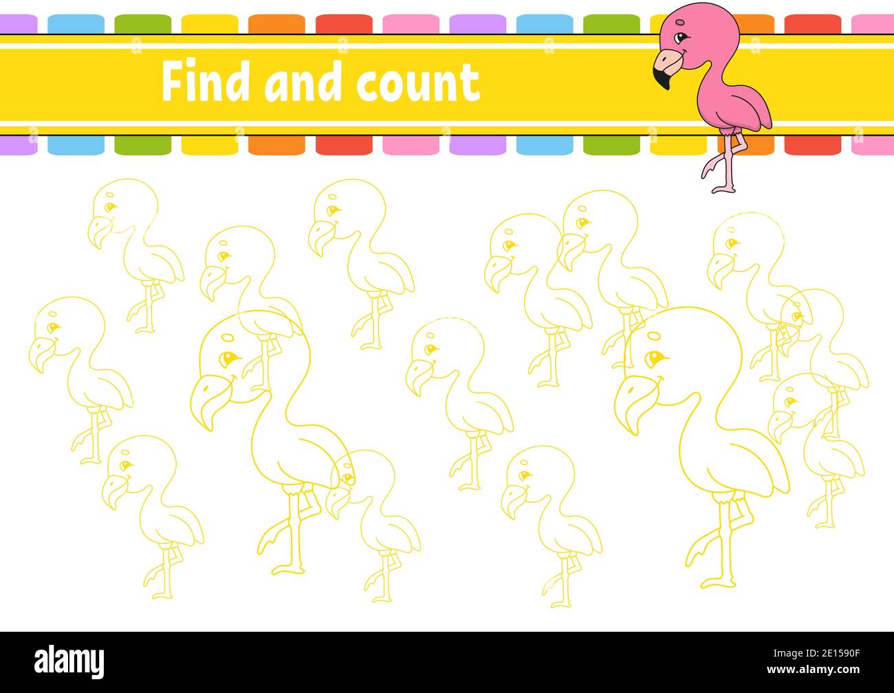 Find and count. Education developing worksheet. Activity page with ...