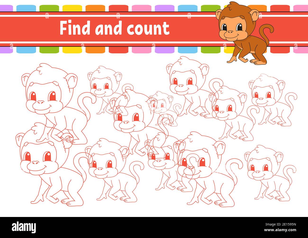 Find and count. Education developing worksheet. Activity page with ...