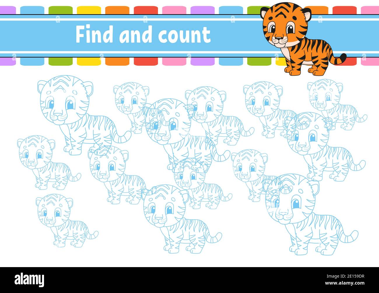 Find and count. Education developing worksheet. Activity page with ...