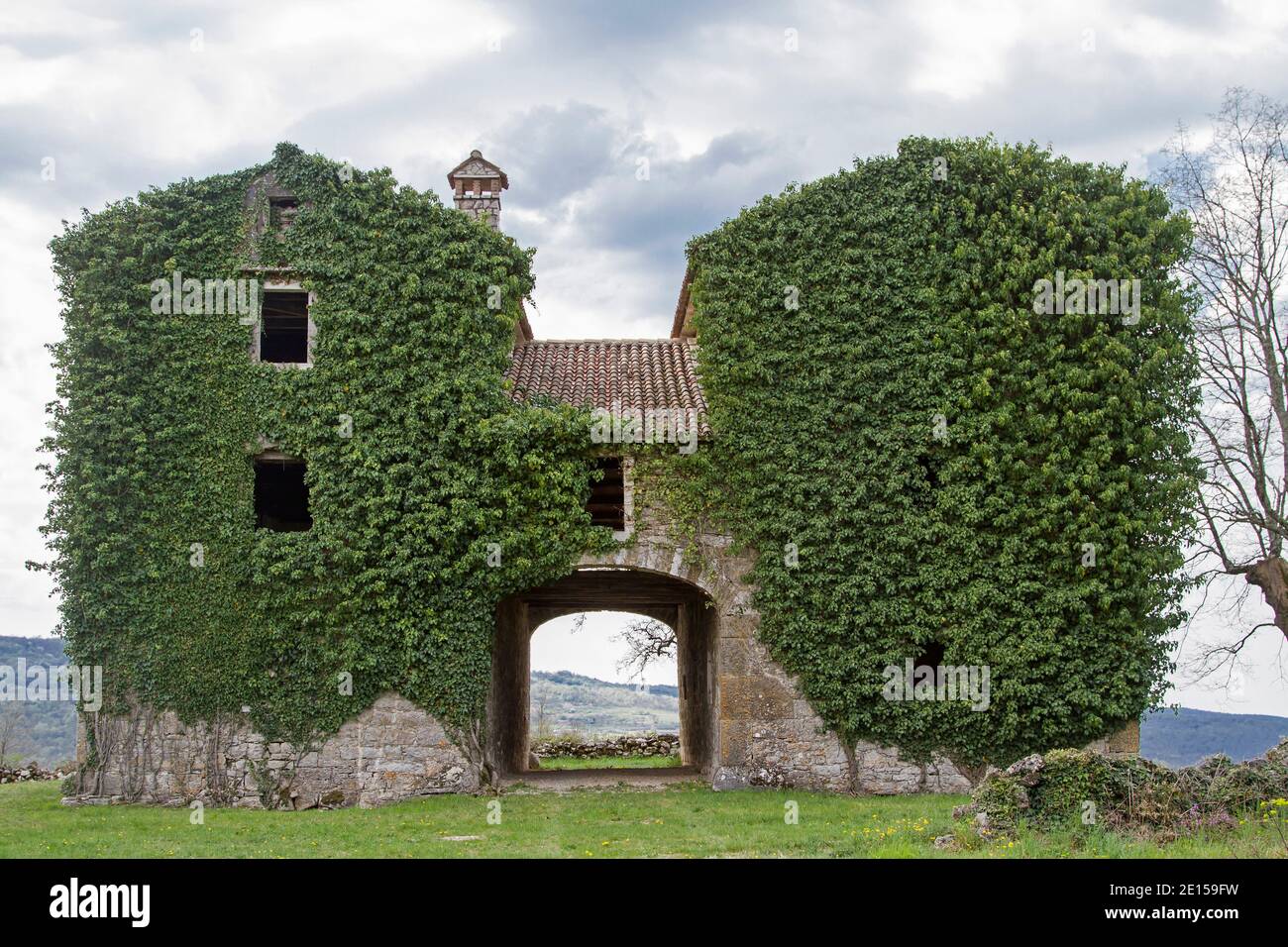 Abandoned And Decayed Houses Idyllic With Plants Overgrown Stock Photo ...