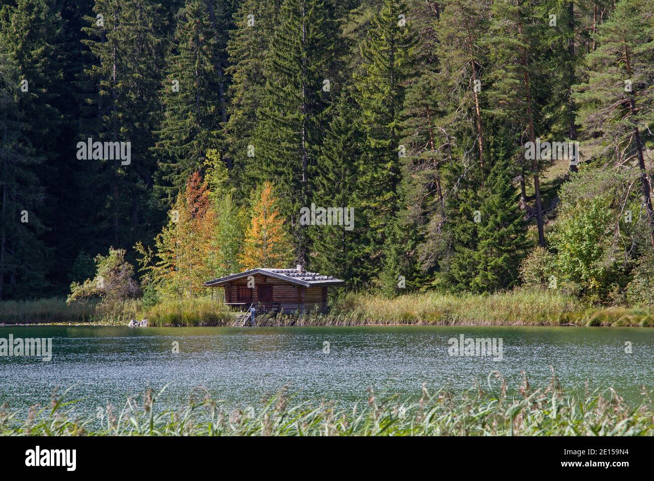 The Mittersee Is A Mountain Lake In The Border Region Of The Lechtal ...