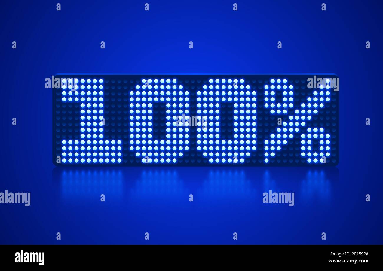 Neon frame 100 off text banner. Night Sign board. Vector illustration ...