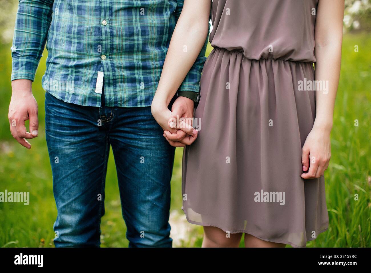 Lovely couple outdoor has romantic photo session Stock Photo - Alamy