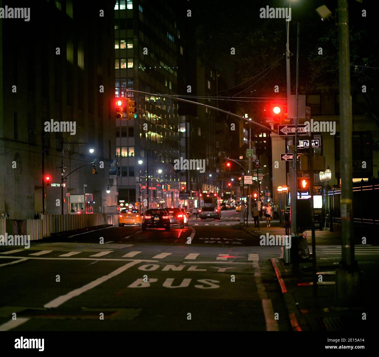 Evening street scene in New York city Stock Photo - Alamy