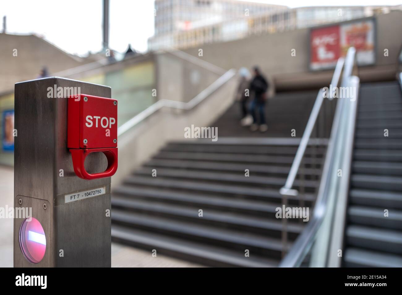 Red emergency stop lever hi-res stock photography and images - Alamy