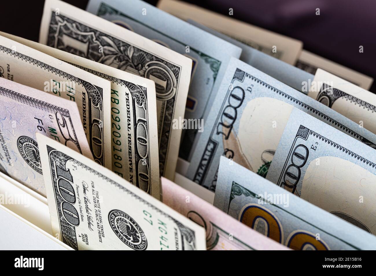 heap of dollar banknotes background Stock Photo - Alamy