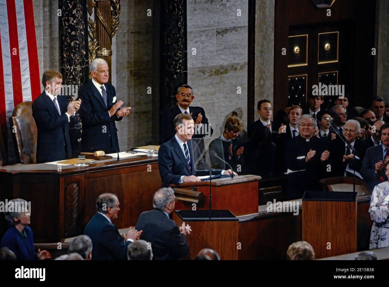 Washington, DC. USA, January 28, 1992 President George H.W. Bush ...