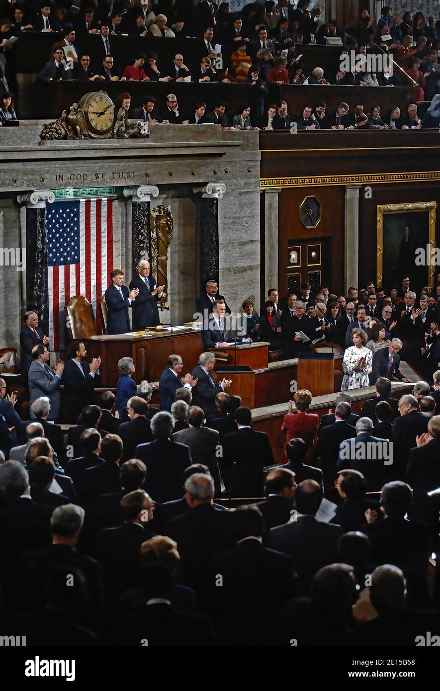Washington, DC. USA, January 28, 1992 President George H.W. Bush ...