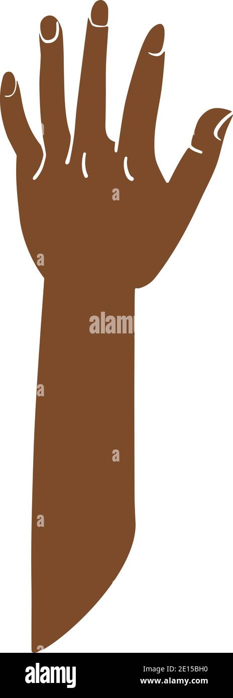 Raised back of open hand vector drawing Stock Vector Image & Art - Alamy