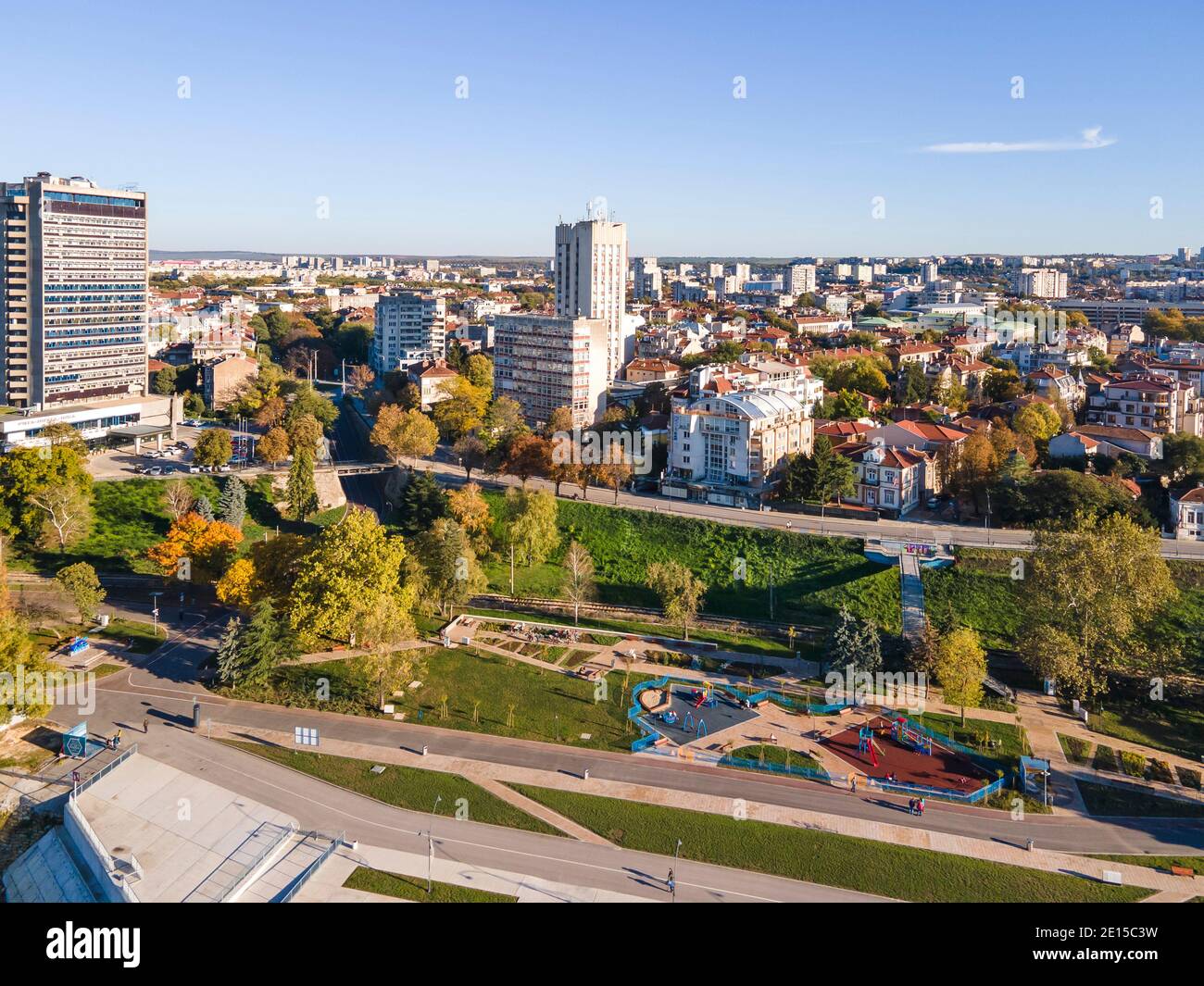 Aerial view of Danube River and City of Ruse, Bulgaria Stock Photo - Alamy