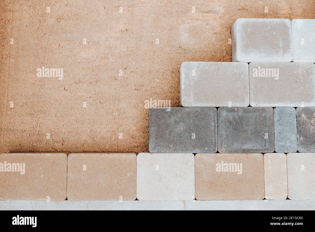 Professional laying of road stone and paving slabs for walking and ...