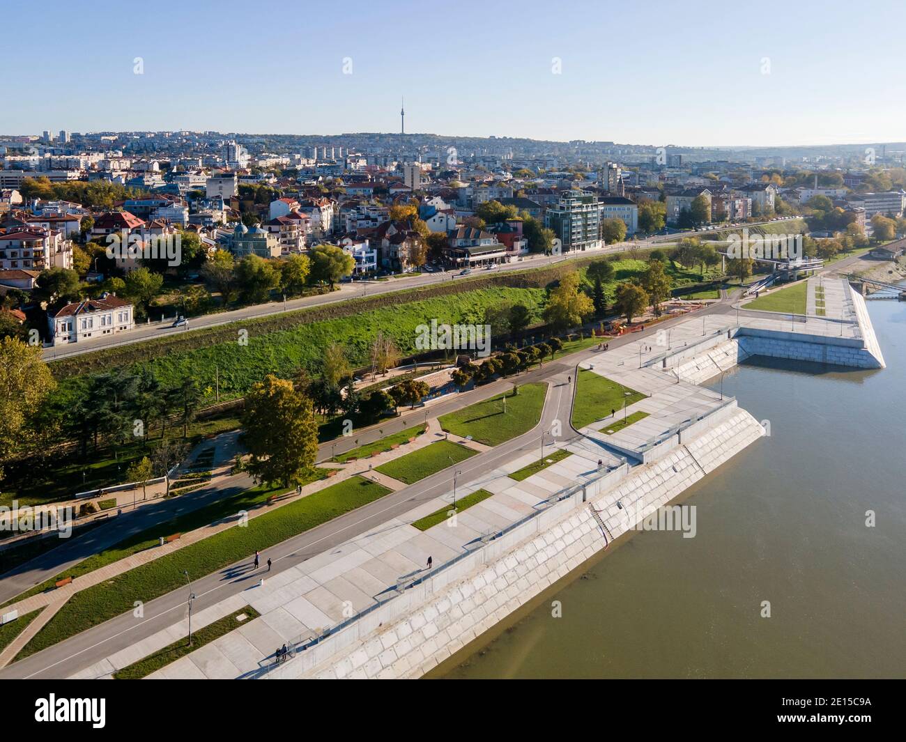 Aerial view of Danube River and City of Ruse, Bulgaria Stock Photo - Alamy