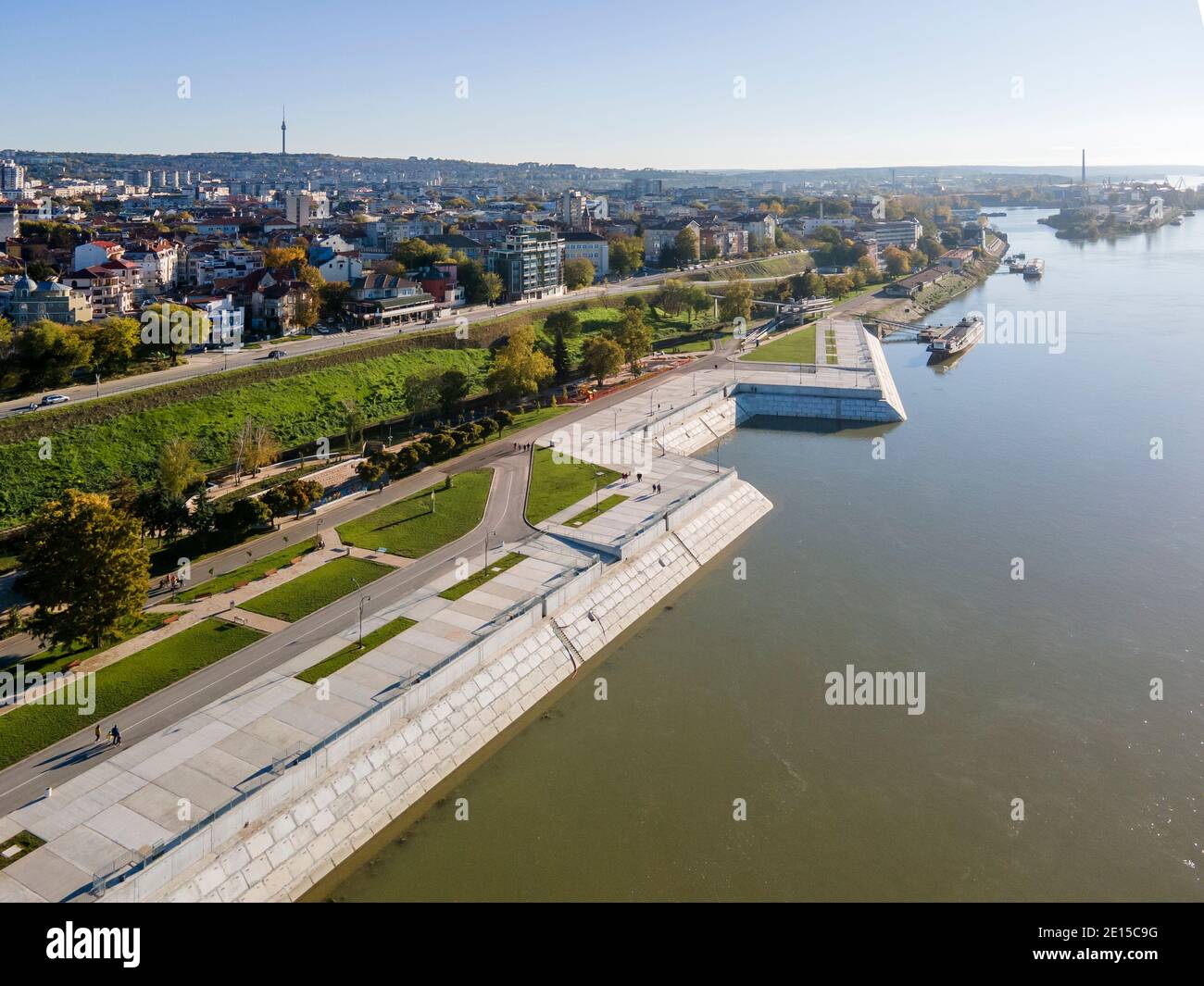 Aerial view of Danube River and City of Ruse, Bulgaria Stock Photo - Alamy