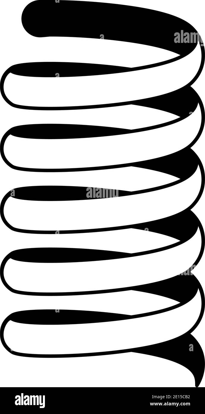 Coil spring shock absorber car suspension in icon vector Stock Vector ...