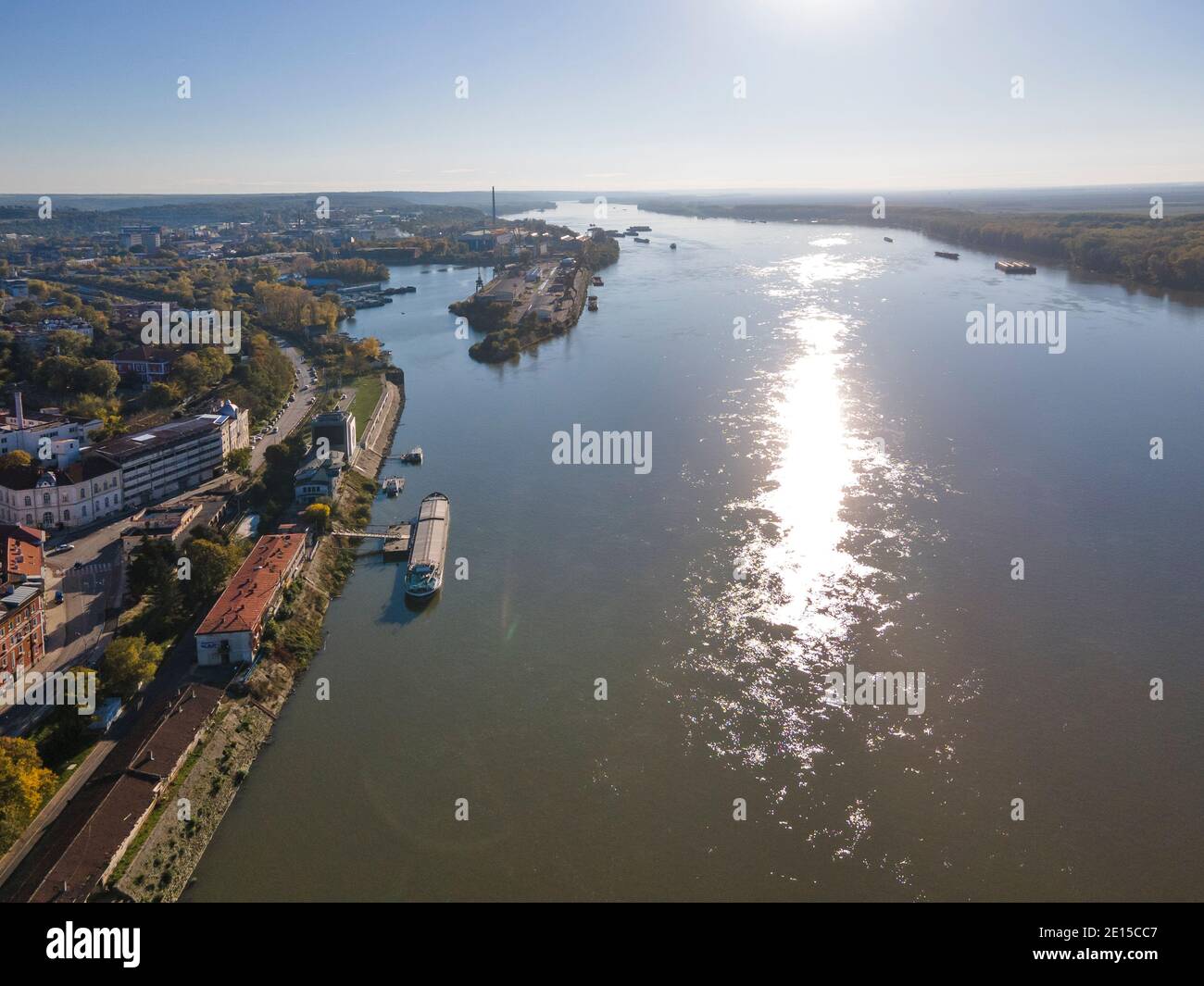 Aerial view of Danube River and City of Ruse, Bulgaria Stock Photo - Alamy