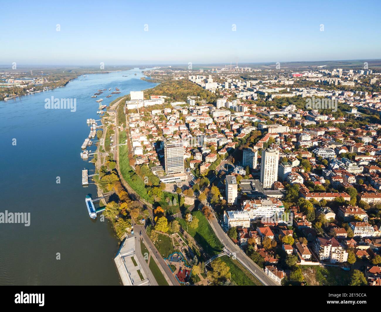 Aerial view of Danube River and City of Ruse, Bulgaria Stock Photo - Alamy