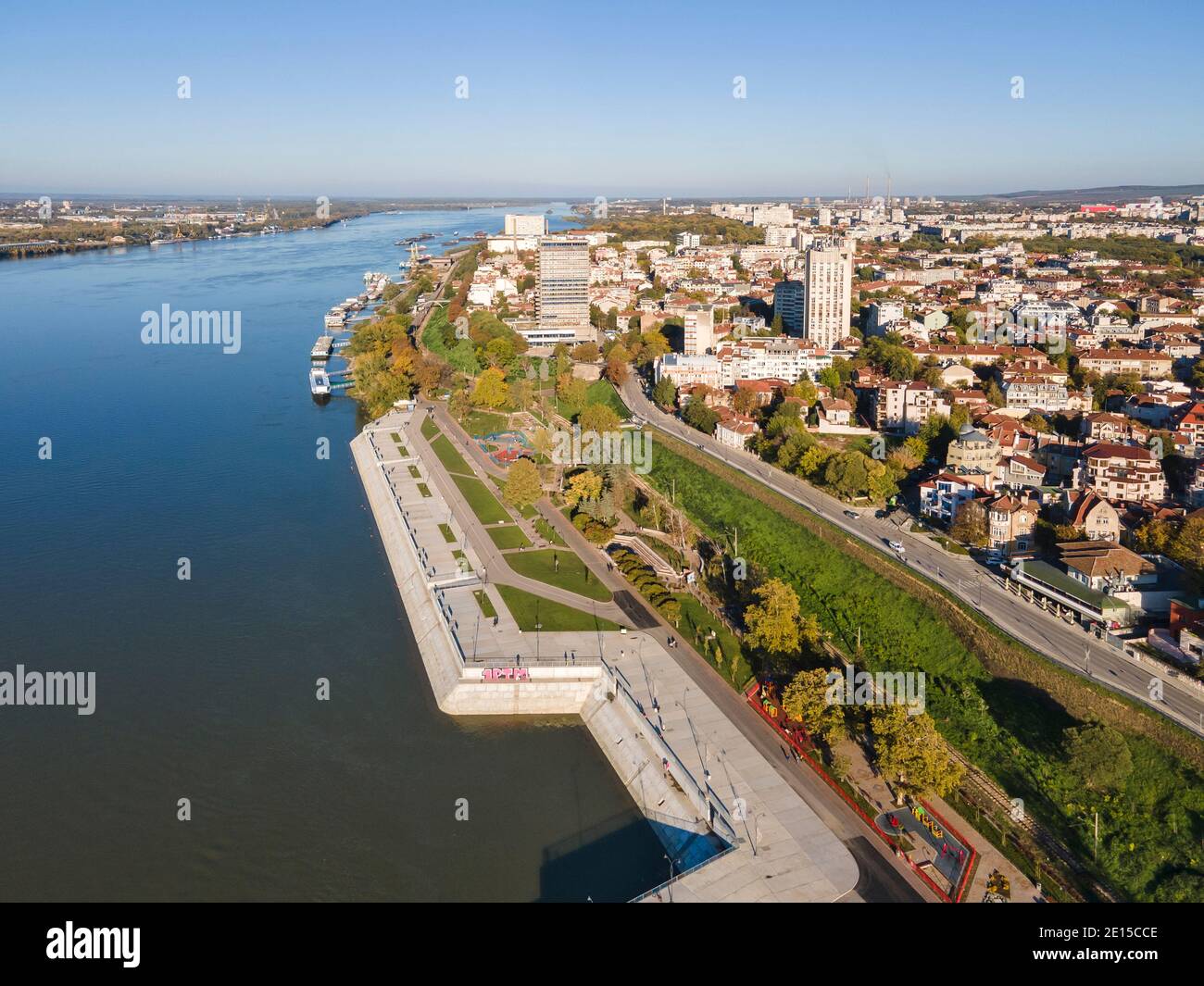 Aerial view of Danube River and City of Ruse, Bulgaria Stock Photo - Alamy