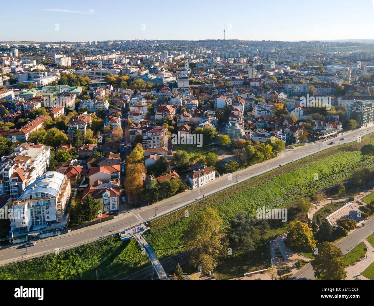 Aerial view of Danube River and City of Ruse, Bulgaria Stock Photo - Alamy